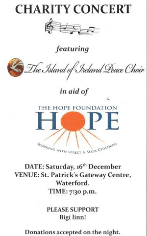Charity concert for Hope Foundation – waterfordarts.com